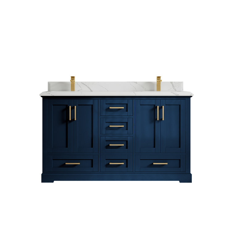 Wildon Home® Hughson 60 Free Standing Double Bathroom Vanity With